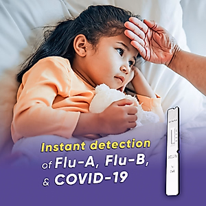 WELLlife COVID-19 & Flu A/B Home Test Kit, Easy-to-Use OTC Covid & Flu Test, Fast 10-Min Results with Non-Invasive Nasal Swab, 2 Tests, FDA EUA Authorized for Fast, Accurate Home Use