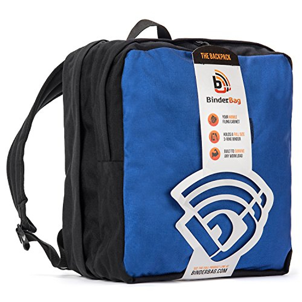 BinderBag Backpack Zippered 3-Ring Binder Bag (Blue)