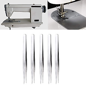 Artibetter 10PC Pointed Stainless Steel Tip Straight Tweezers,Fine Angled Removal for Profissional Grafting Eyelash Extension False Eyelash Nail Art Electionics Medical