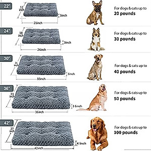 Washable X-Large Dog Bed,Dog beds for Large Dogs Plush Soft Pet Carrier Pad,Anti-Slip Dog Bed Mat for Large Medium Small Dogs and Cats,Fluffy Comfy Dog Kennel Pad.