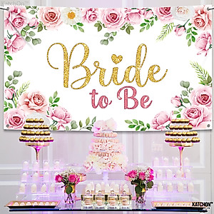 KatchOn, Pink Bride to Be Banner - Large, 72x44 Inch | Bridal Shower Backdrop for Bride to Be Decorations | Bride To Be Backdrop | Bridal Shower Decorations | Bridal Shower Banner | Bachelorette Party