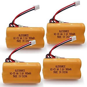 GLESOURCE 3.6V 900mAh Exit Sign Emergency Light Battery Replacement for Exitronix 10010037, Max Power B2-0031 MH468886, Unitech LEDR-1 6200RP, Dantona CUSTOM-318 OSA230, Lowes 253799 (4 Pack)