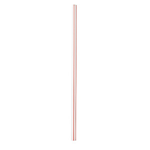 Crystalware Plastic Giant (Jumbo) Straws Individually Wrapped 10-1/4", 300 per Box (Red,White, 8 1/4" 300 Box)