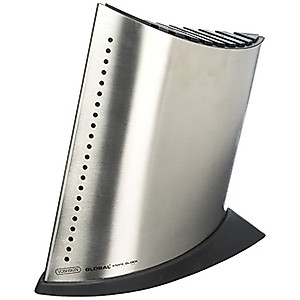 Global GKB-52, 10 Slot Knife Block, Stainless Steel