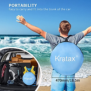 Pop Up Beach Tent Kratax Automatic Pop Up Instant Shade Sun Shelter UPF 50+ Portable Canopy Cabana for Adults Kids Baby Outdoor Activities, Camping Fishing Park Hiking Picnic
