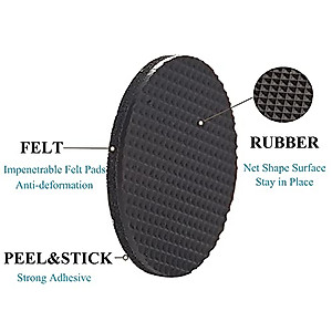 Non Slip Furniture Pads - Round, Square, Rectangle, Furnigear Premium 129 Pieces Furniture Grippers Chair Leg Pads Self Adhesive Rubber Chair Feet- Anti Scratches Furniture Pads for Hardwood Floors