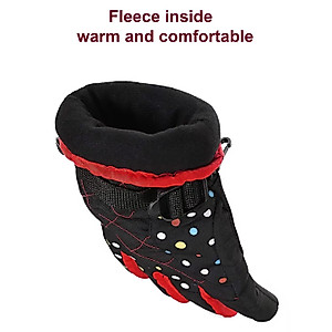 SATINIOR Women Winter Ski Gloves Waterproof Snow Gloves Warm Snowboard Gloves for Cold Outdoor Activities (Black)