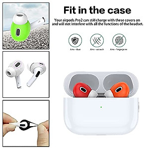 (5 Pairs) for AirPods Pro 2 Ear Tips Covers[Fit in The Charging Case], Silicone Anti-Slip Ear Tips Cover for AirPods Pro 2nd Generation 2022