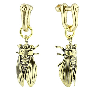 Balala Solid Brass Cicada Ear Weights Hanger Spreader Gauges Piercing Tunnels Plugs Stretching Kit