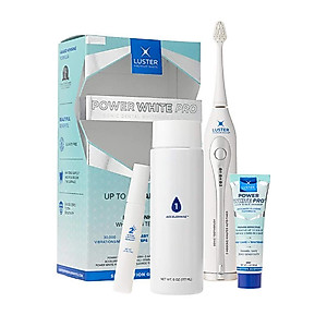 LUSTER Premium White Pro Sonic Dental Teeth Whitening System with Power Sonic Toothbrush