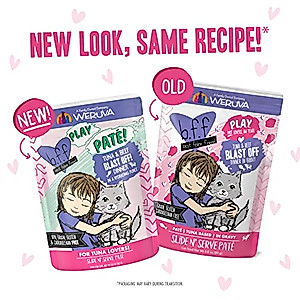 Weruva B.F.F. Play - Best Feline Friend Pate Lovers, Aw Yeah!, Pate Partay! Variety Pack, 3oz Pouch (Pack of 12)