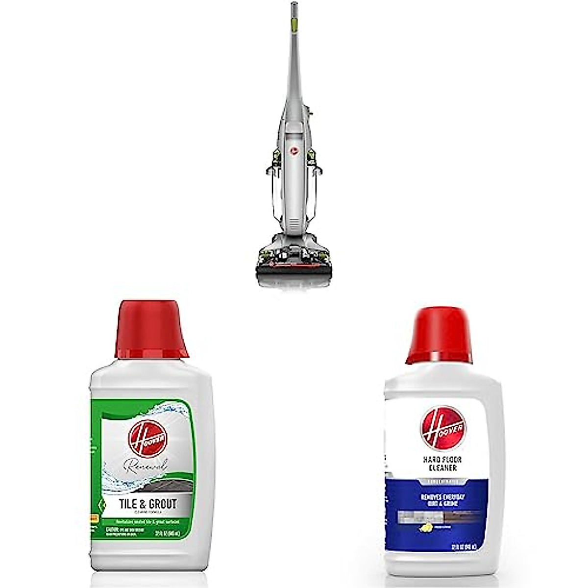 Hoover FloorMate Deluxe Hard Floor Cleaner Machine & Renewal Tile and Grout Floor Cleaner & Renewal Hard Floor Cleaner for Sealed Hard Floors, Concentrated Cleaning Solution for FloorMate Machines