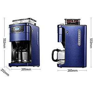 ROLTIN Coffee Machine Coffee Maker 2-12 Cup Programmable Coffee Machine with APP Control Pot Drip Coffee Maker with Timer And Thermal Pot Permanent Filter Coffee Maker Blue