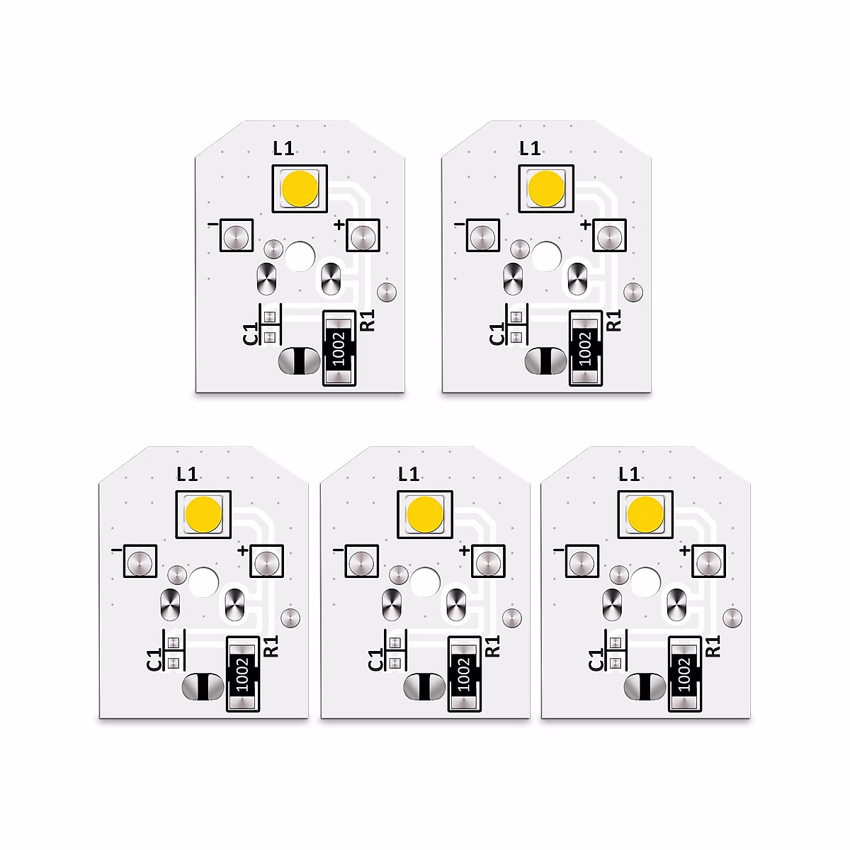 5Pcs Refrigerator LED Light Bulb Replacement Fit for GE Refrigerator Waterproof Compatible WR55X25754 WR55X26486 WR55X30602 EAP12172918 4590213 AP6261806 PS12172918 No-Include Plastic Cover