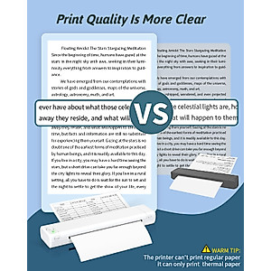 Odaro M08F Portable Wireless Letter Printer for Travel, Bluetooth Thermal Inkless Small Printer, Support 8.5" X 11" Letter Size Thermal Paper, Work with Laptop Phone and Pad - White