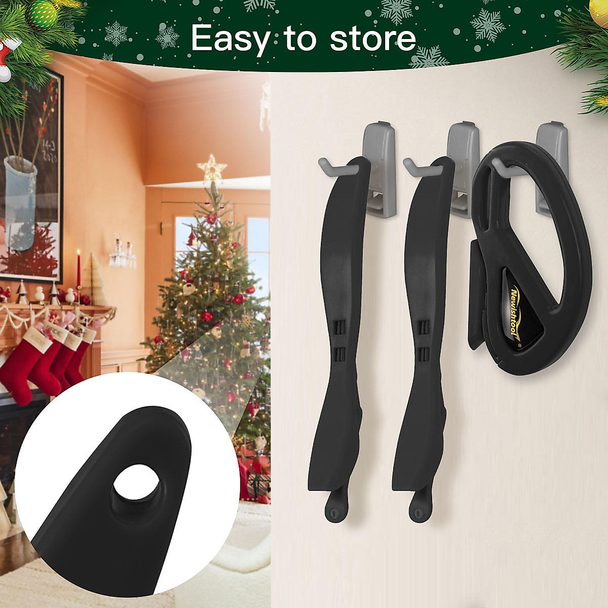NEWISHTOOL 4 Pack Black Gift Wrap Cutter, Christmas Wrapping Paper Cutter Safety Cutter for Cutting Holiday Present Gift Wrapping Paper Craft Papers, 2 Types Sliding Cutter Tool Paper Slitter Knife