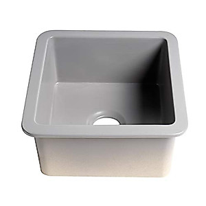 ALFI brand ABF1818S-GM Kitchen Sink, Grey Matte