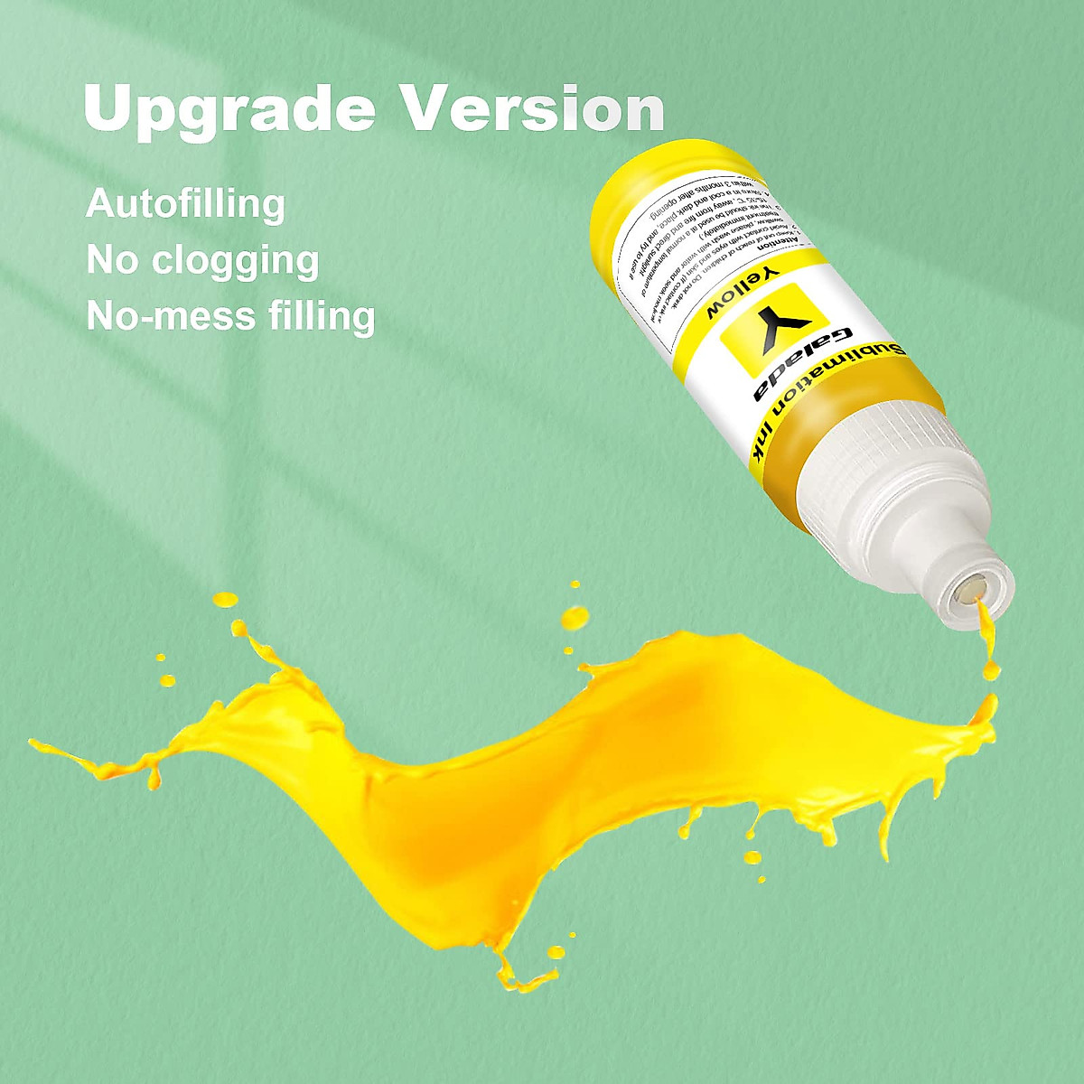 Galada Autofill Ink Work with ET-2400 ET-2720 ET-2760 ET-2850 ET-7720 ET-15000 Anti-UV/ICC Free