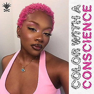 MANIC PANIC Hot Hot Pink Hair Dye - Classic High Voltage - Semi Permanent Cool-toned Medium Neon Pink Hair Color That Glows In Blacklight - Vegan, PPD & Ammonia Free (4oz)