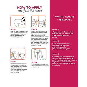 The Chub Rub Patch for Thighs (AS SEEN ON SHARK TANK), Anti Chafe Thigh Chafing Prevention Friction Tape Patches, Anti Chafing Skin Tape for Inner Thigh Rubbing Prevention Women (3 Pairs), Ivory