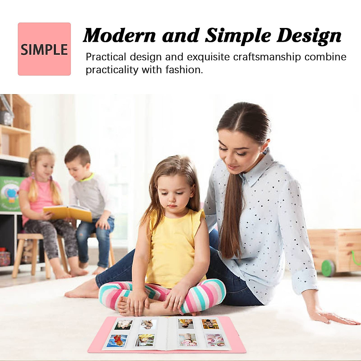 256 Photos Album for Fujifilm Instax Mini Camera/Polaroid 2”x3” Pictures, 2x3 Photo Album Book for Fujifilm Instax Mini 11 12 evo 9 90 70 40 8 Instant Camera & Instax Mini Instant Film (Pink)