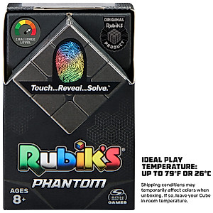 Rubik’s Phantom, 3x3 Cube Advanced Technology Difficult 3D Puzzle Travel Game Stress Relief Fidget Toy Activity Cube for Adults & Kids Ages 8+
