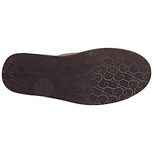 UGG Men's Scuff Logo Jacquard Slipper, Chestnut, 10