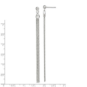 925 Sterling Silver Long Linear Post Drop Dangle Line Bar Stud Earrings