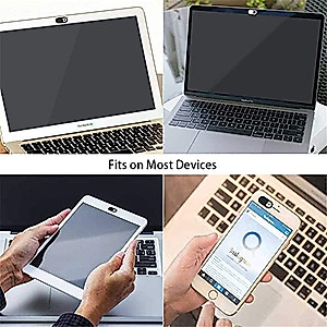 Webcam Cover Slide[6-Pack],Camera Cover for Laptops,MacBook Air,iMac,iPad Pro,PC/Computer,Tablets,Smartphone,iPhone,Ultra-Thin Web Blocker Protecting Your Privacy and Security (Metallic Black)