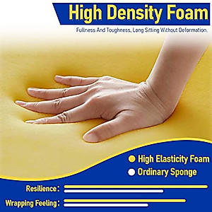 ROFIELTY Bench Cushion 45 inch, Soft Comfortable Window Seat Cushions, Bench Cushions for Indoor Furniture, Durable Stain Resistant Outdoor/Indoor Bench Seat Cushion (45x18x3, Ginger)