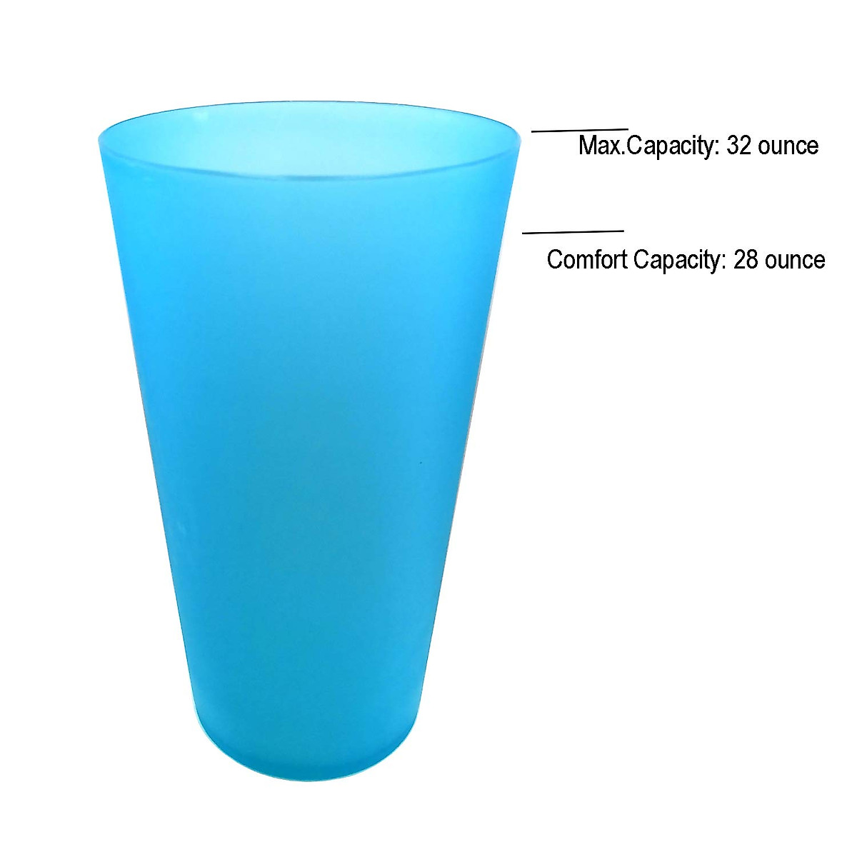 YUYUHUA Reusable Plastic Cups 32 oz - Large Plastic Cups Dishwasher Safe - BPA Free Plastic Tumblers Drinking Glasses set of 12 - Unbreakable Big Cup for Kitchen Party Camping Outdoor