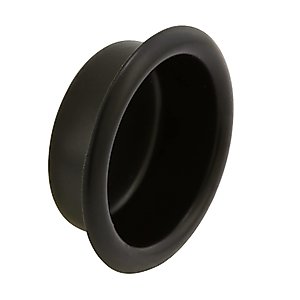 Prime-Line N 7569 Closet Door Finger Pull, 3/4 In., Matte Black Finish (4 Pack)
