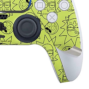 Skinit Gaming Decal Skin Compatible with PS5 and Compatible with PS5 Digital Edition DualSense Controller - Officially Licensed Warner Bros Rick and Morty All Over Print Design
