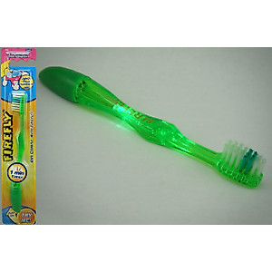 Dr. Fresh Firefly, The Original Flashing Light Up Timer Toothbrush for Kids, Soft Bristle, 1 Minute Timer (Pack of 12)