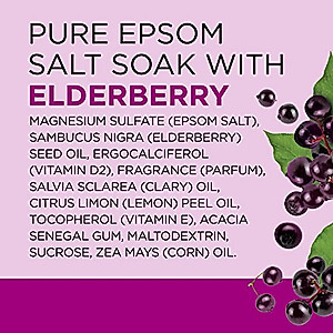 Dr Teal's Salt Soak with Pure Epsom Salt, Elderberry, 3 lbs