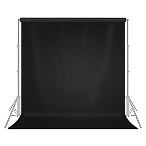 LimoStudio 9' x 13' / 108" x 156" Photo Studio Pure Black Fabricated Backdrop Background Screen for Photo Video Photography Studio, Video and Television, AGG1854