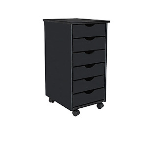 ADEPTUS 10016 6 Drawer Roll Cart, Black