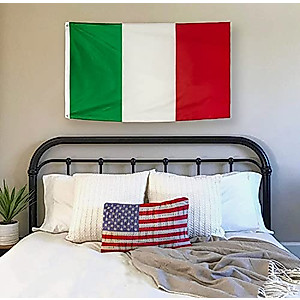 DANF Italy Flag 3x5 Ft Thick Polyester, Fade Resistant, Brass Grommets, Canvas Header italian National Flags 3 X 5 Feet