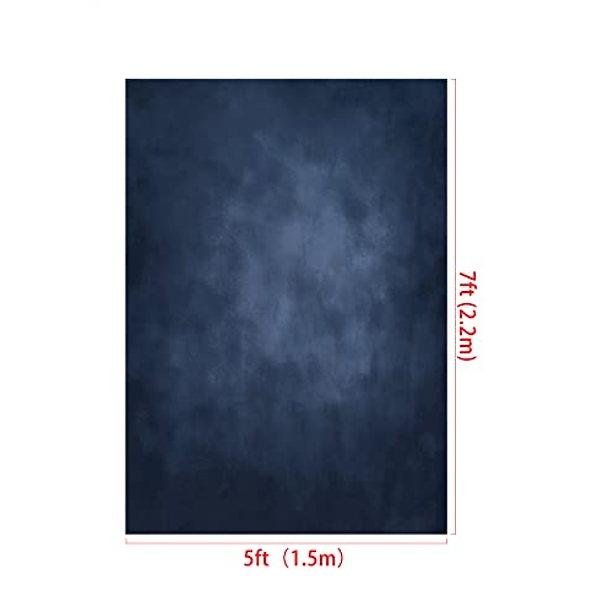 Kate 5x7ft Dark Blue Abstract Backdrops Microfiber Dark Blue Portrait Background for Photoshoot, for Photography, for Birthday