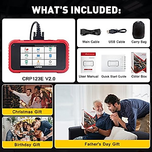 LAUNCH OBD2 Scanner CRP123E Elite, Lifetime Free WiFi Update Scan Tool, FCA Autoauth, SAS Calibration/Throttle Reset/Oil Reset Diagnostic Scanner, Multi Systems Car Scanner, Battery Test, Auto VIN