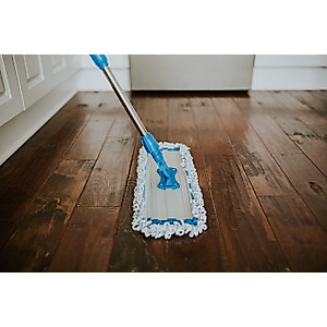 Zflow 18" Microfiber Dust Mop Pads 2-Pack - Premium Commercial Grade Washable Pads (18", Blue)