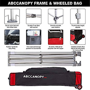 ABCCANOPY Outdoor Winter Gazebo 10x10, Premium Instant Pop Up Canopy Tent with Elegant Church Window,Snow and Rain Protection, Bonus Wheeled Bag,White