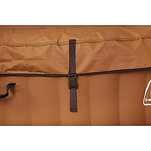 Coleman SaluSpa Ponderosa AirJet, 2 to 4 Person Inflatable Hot Tub, Round Portable Outdoor Spa with 120 Soothing AirJets and Cover, Orange