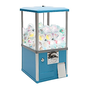 MhdunueSK Gumball Machine,Vending Machines for Business,1.77-1.97Inch Ball Diameter,800 Coin Bank Capacity,2 25 Cent Coins,Vending Machine for Selling Capsule Toys Candies (Blue)