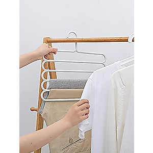 Clothes Hangers Suit Clothes Hangers Suit Hangers 1pc Multifunction Pants Hanger for Sweaters,Coat,Jackets,Pants,Shirts,Dresses Spa (Color : White, Size : One-Size)