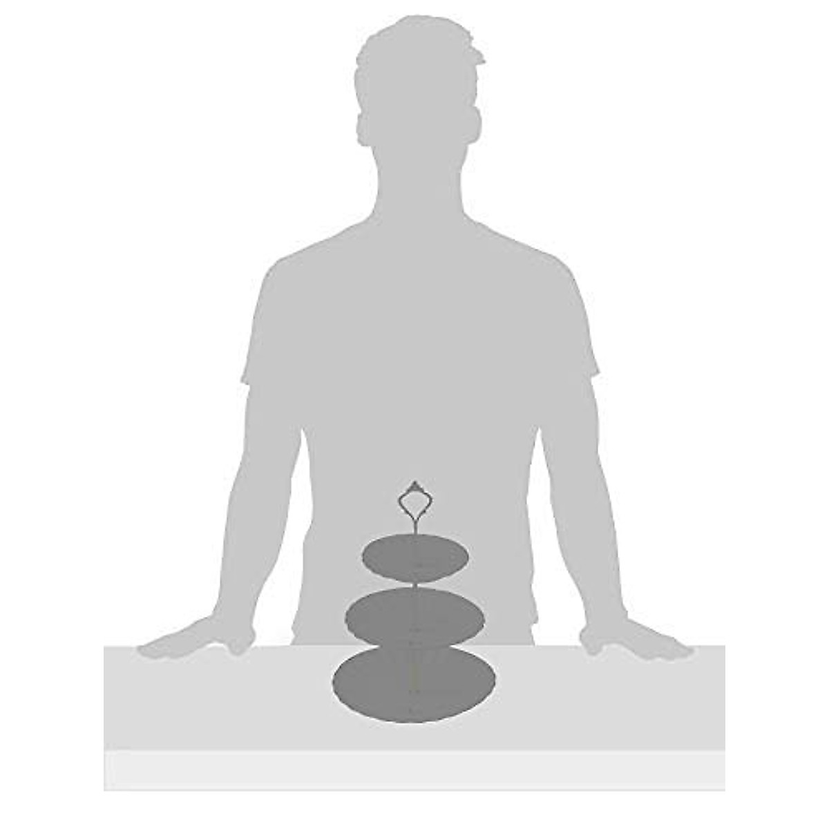 Jusalpha 3-Tier Pink Porcelain Cake Stand/Cupcake Stand/Dessert Stand/Tea Party Pastry Serving Platter/Food Display, Stand, Comes in a Gift Box- Free Sugar Tong, Pink