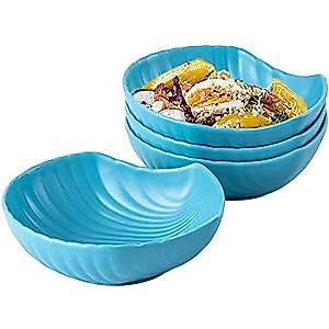 Bruntmor Kitchen Utensil Holder for Countertop, 5.6" Ceramic Utensil Organizer | Set Of 4 Utensil Crocks Countertop Matte Glazed Modern Kitchen Decor For Counter, Easy to Clean, Blue