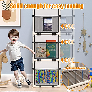 2024 New Extra Large Stuffed Animal Storage Zoo-ABS Plushies Organizer with Colorful Bands and Limit Switches, Creative Display Shelf for Nursery, Playroom, Kid Room,Bedroom (Patent Pending)