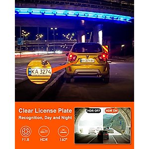 【Bundle: Vantrue E1 Lite 1080P WiFi Mini Dash Cam + Type C USB Hardwire Kit】Vantrue E1 Lite 1080P WiFi Mini Dash Cam with GPS and Speed, Free App, Voice Control Detachable Dash Camera,24H Parking Mode