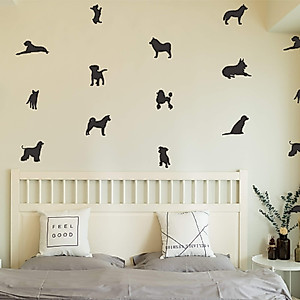 A Room with Dogs Wall Decals-Doggie Stickers for Kids Room Bedroom Nursery Playroom Décor